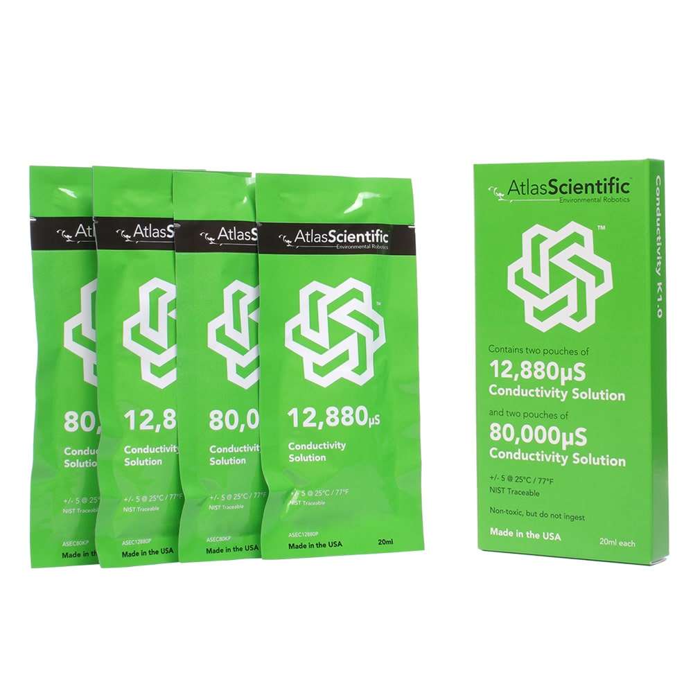 Atlas Scientific Conductivity Calibration K 1.0 Set (4 pouches ...
