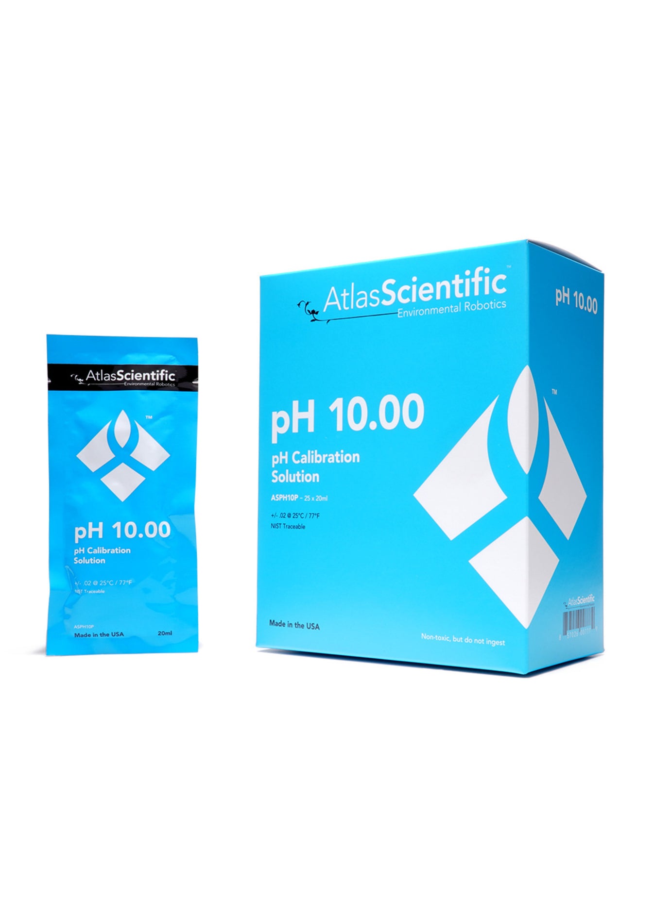 Atlas Scientific pH 10.00 Calibration Solution Pouches (Box of 25 ...