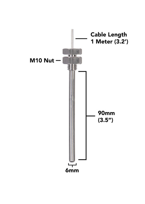 Atlas Scientific Threaded PT-1000 Temperature Probe | Sensors & probes ...