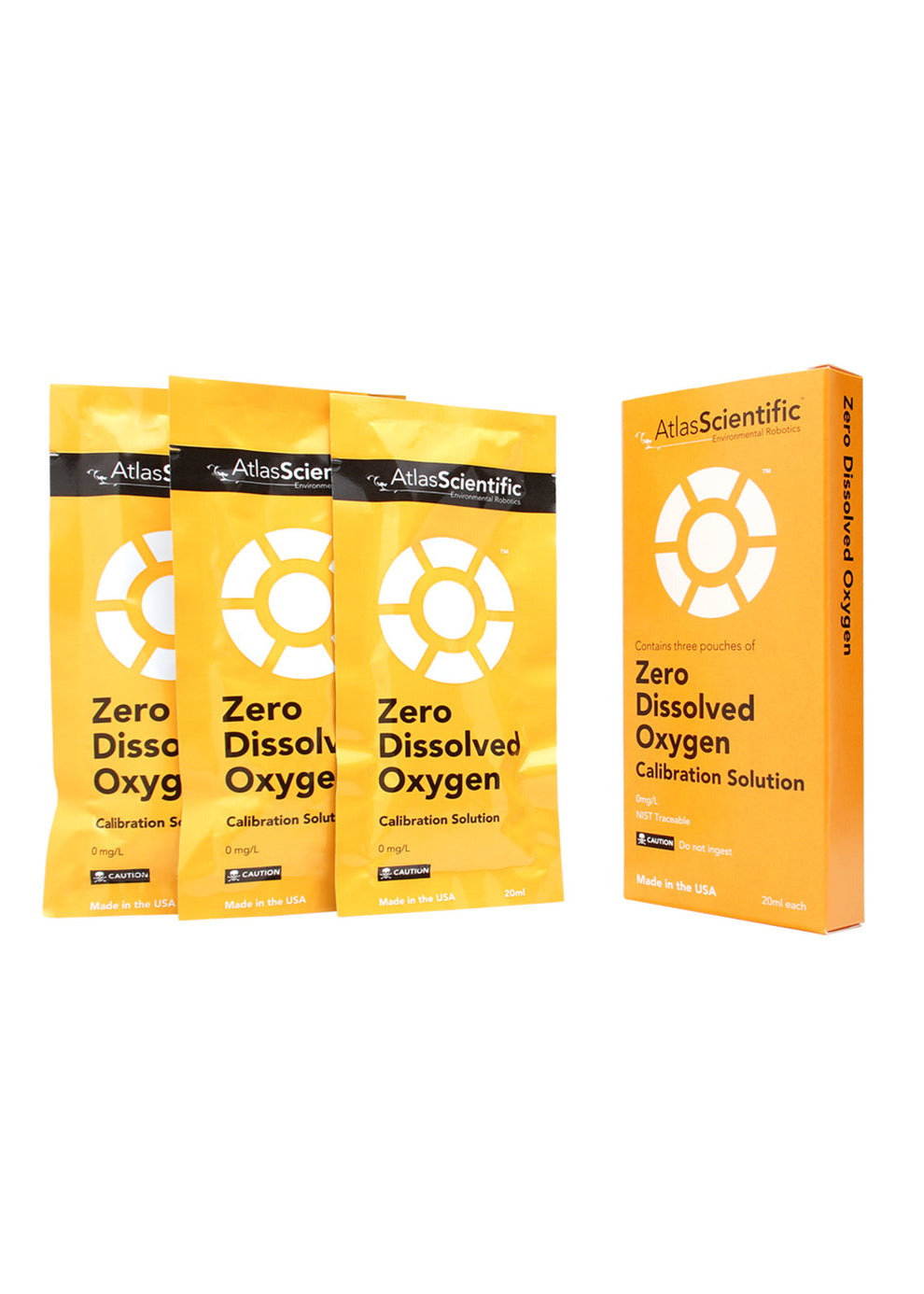 Atlas Scientific Zero Dissolved Oxygen Calibration Set (3 pouches ...